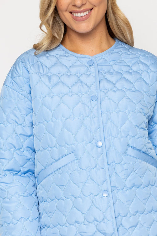 Heart Quilted Jacket in Blue | Ladies Jackets – Carraig Donn