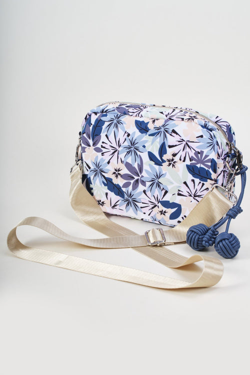 Blue Floral Print Camera Bag | Handbags | Carraig Donn