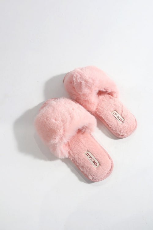 Faux Fur Mule Slippers | Ladies Pink Slippers | Carraig Donn