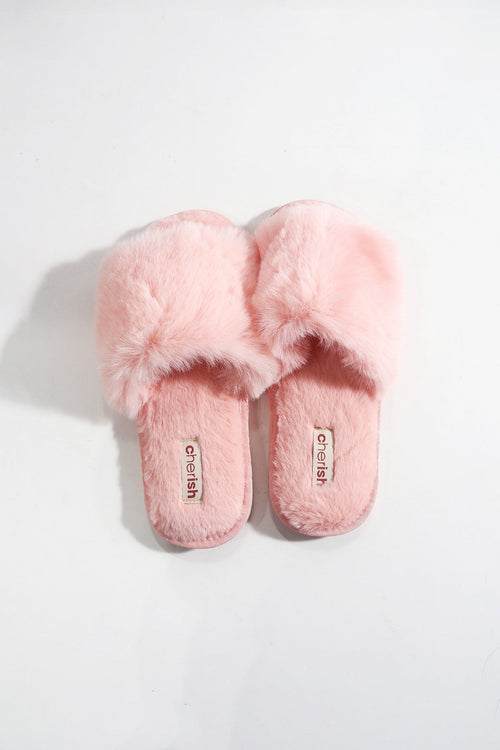 Faux Fur Mule Slippers | Ladies Pink Slippers | Carraig Donn