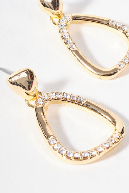 Gold Loop Drop Earrings | Ladies Jewellery | Carraig Donn