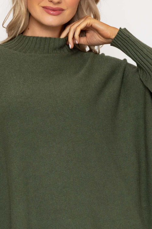 Khaki Rib Edge Polo Knit | Ladies Fashion | Carraig Donn