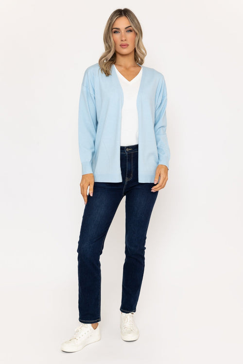 Long Line Cardigan in Light Blue | Ladies Cardigans – Carraig Donn