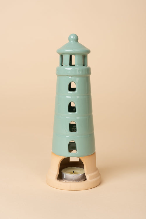 Small Green Stoneware Lighthouse Ornament | Home Decor – Carraig Donn