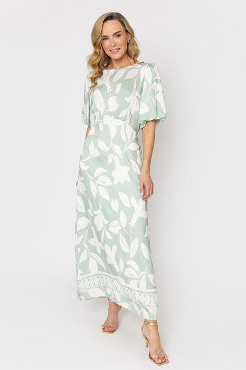 Saoirse Green Floral Print Dress | Pala D'oro | Carraig Donn